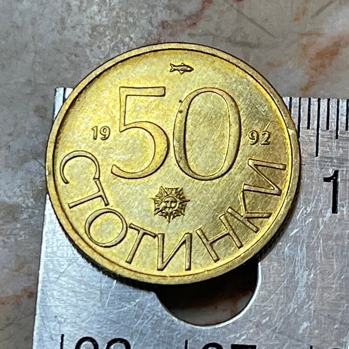 Ancient Lion 50 Stotinki Bulgaria Sculpture Authentic Coin Money for J – elemintalshop